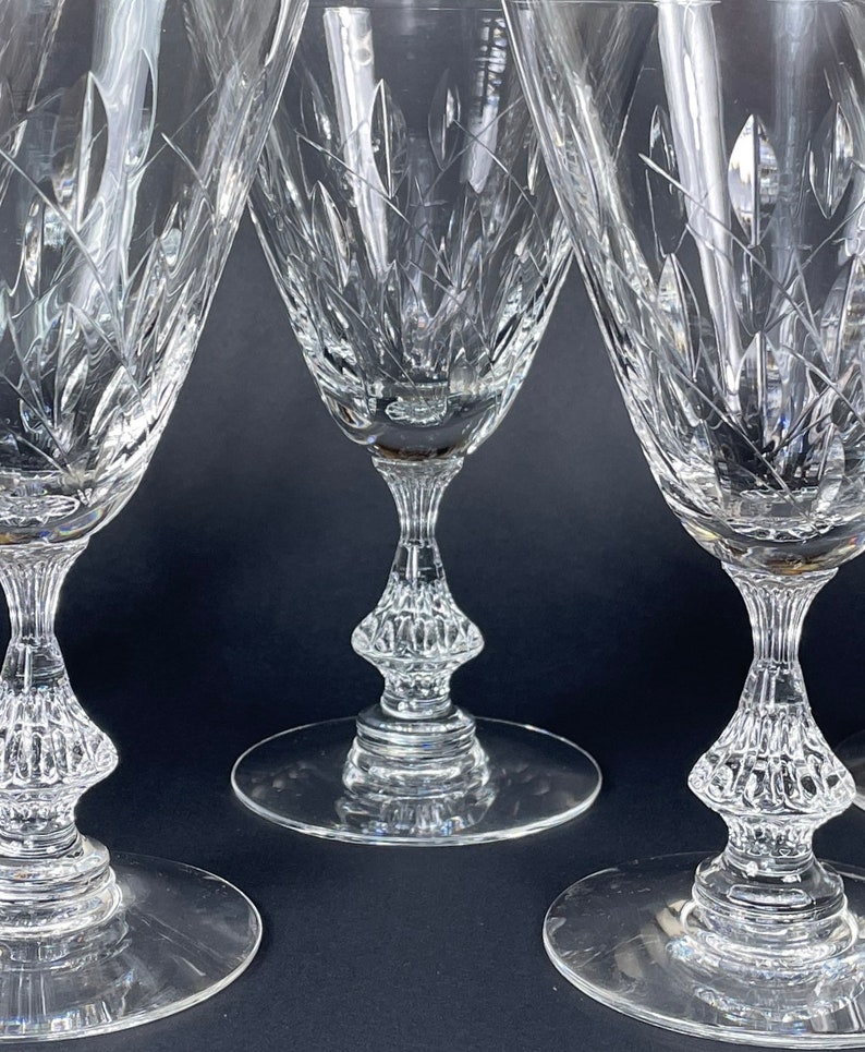 Vintage Crystal Wine Glasses Set of 5 Vintage Duncan Miller - Etsy