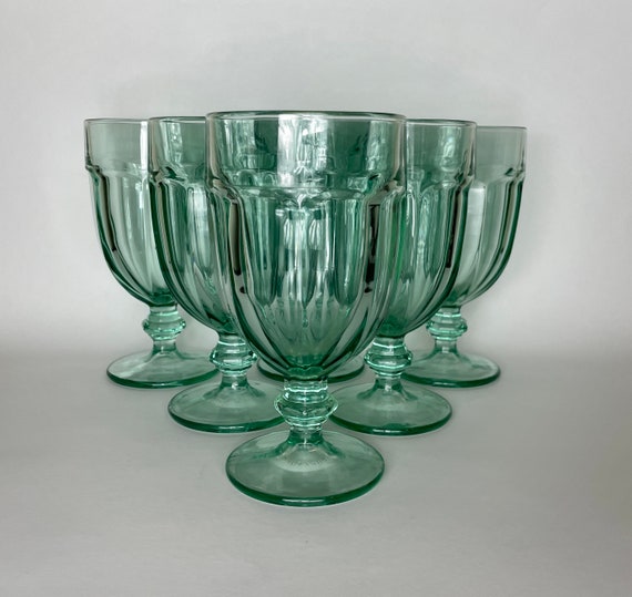 Vintage Libbey Glass Duratuff 16oz Stemmed Water Glasses - Etsy