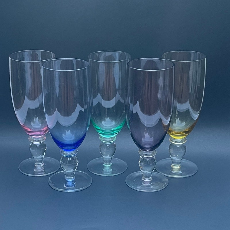 Colored Glass Stemware - Etsy
