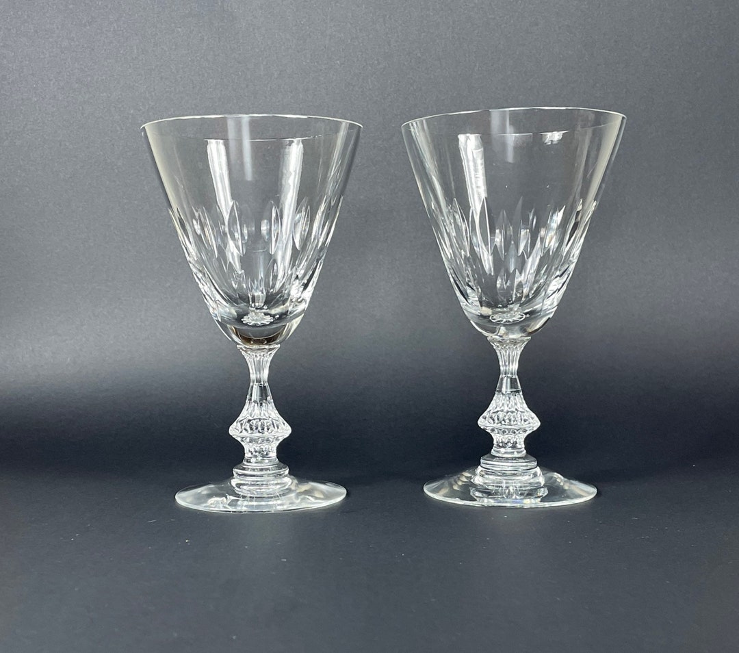 Vintage Crystal Wine Glasses, Vintage Duncan Miller Goblets, Crystal ...