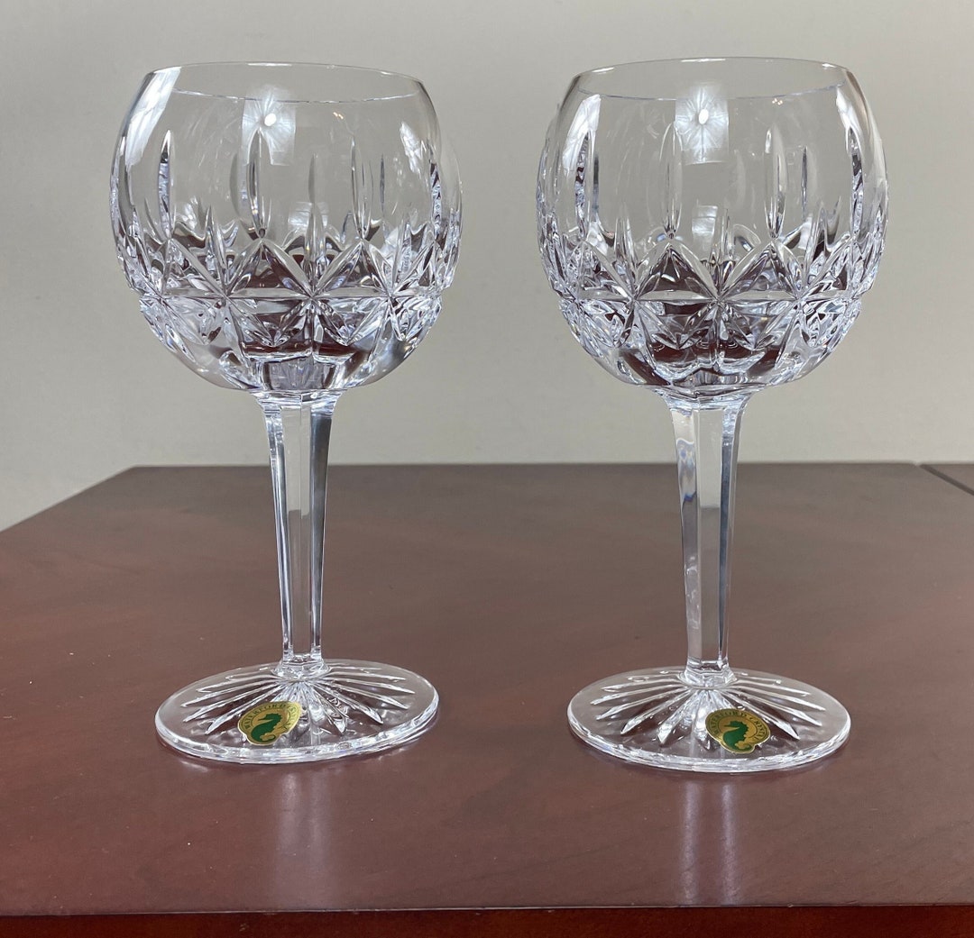 Vintage Waterford Crystal Wine Glasses, Lismore Pattern, Set of 2 - Etsy
