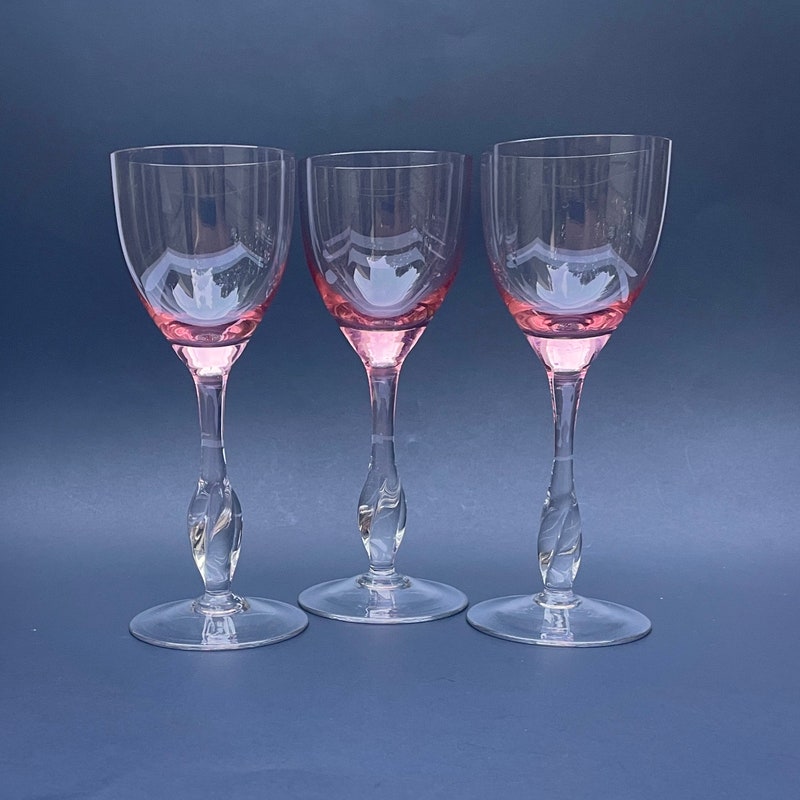 Pink Wine Glasses - Etsy