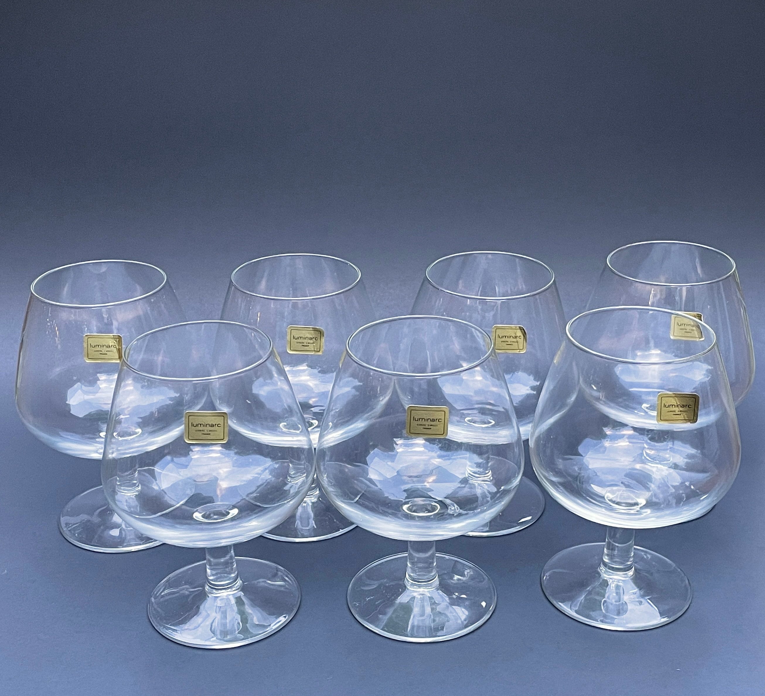Vintage Stemware Crystal Brandy Snifters by Luminarc Cognac - Etsy