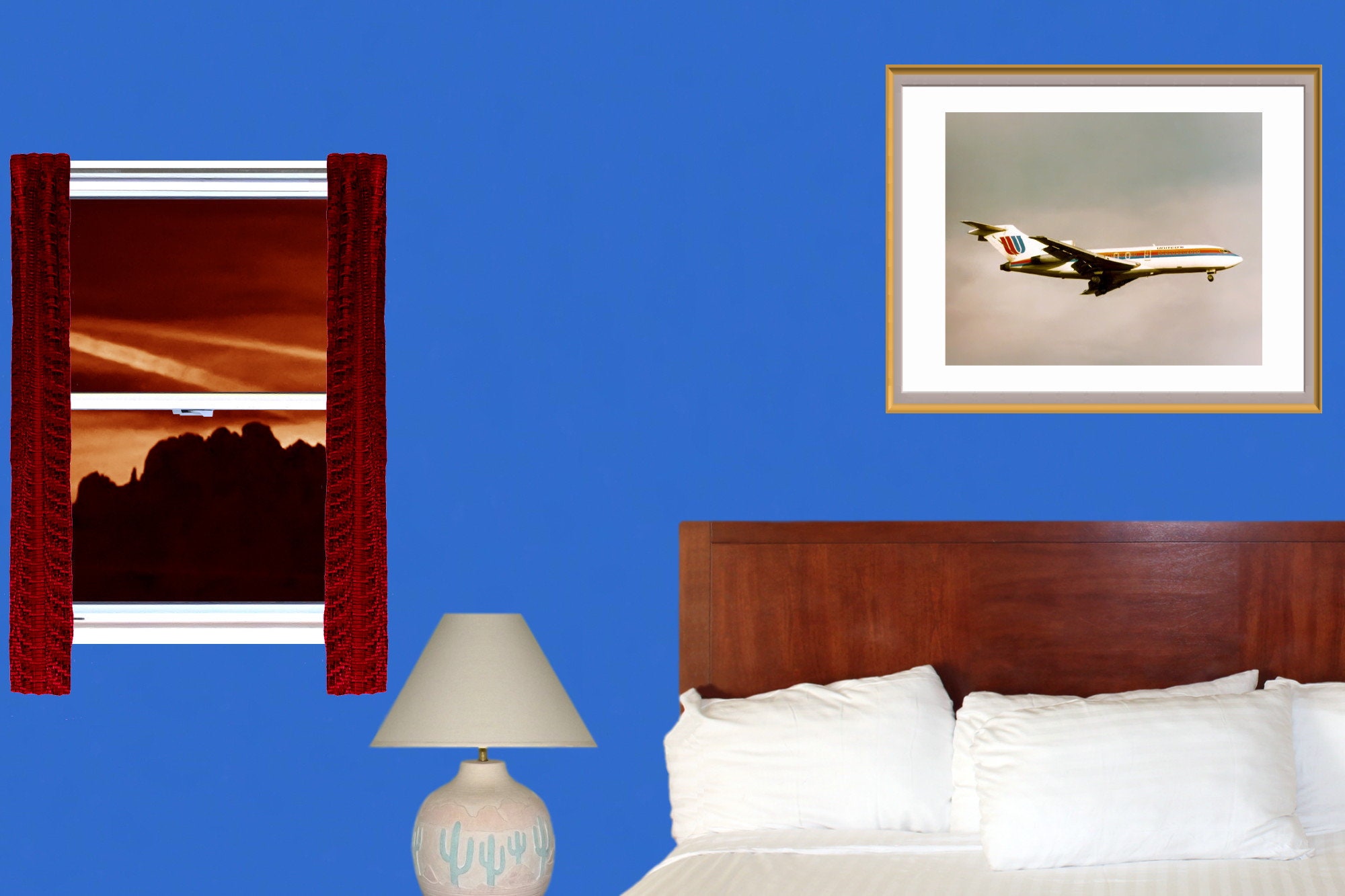 Office Decor, Vintage United Airlines, 1980 Photo, Digital Download ...