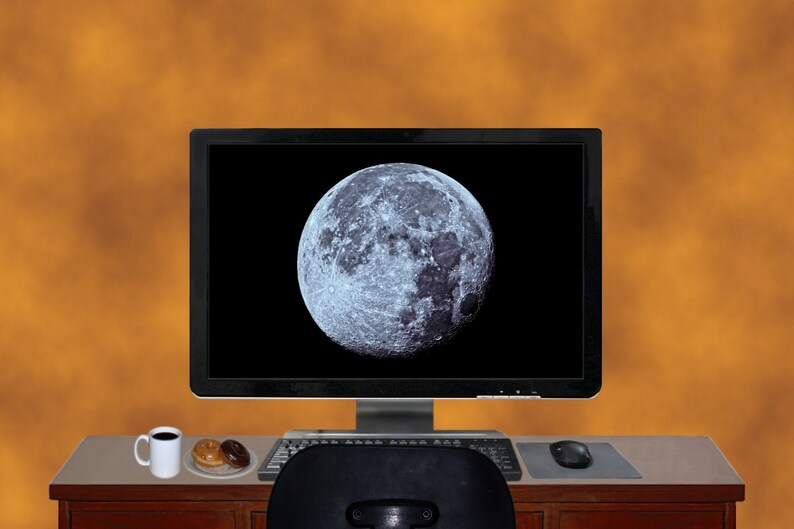 Moon Screensaver, Desktop Wallpaper Waning Gibbous Moon, PC Wallpaper ...