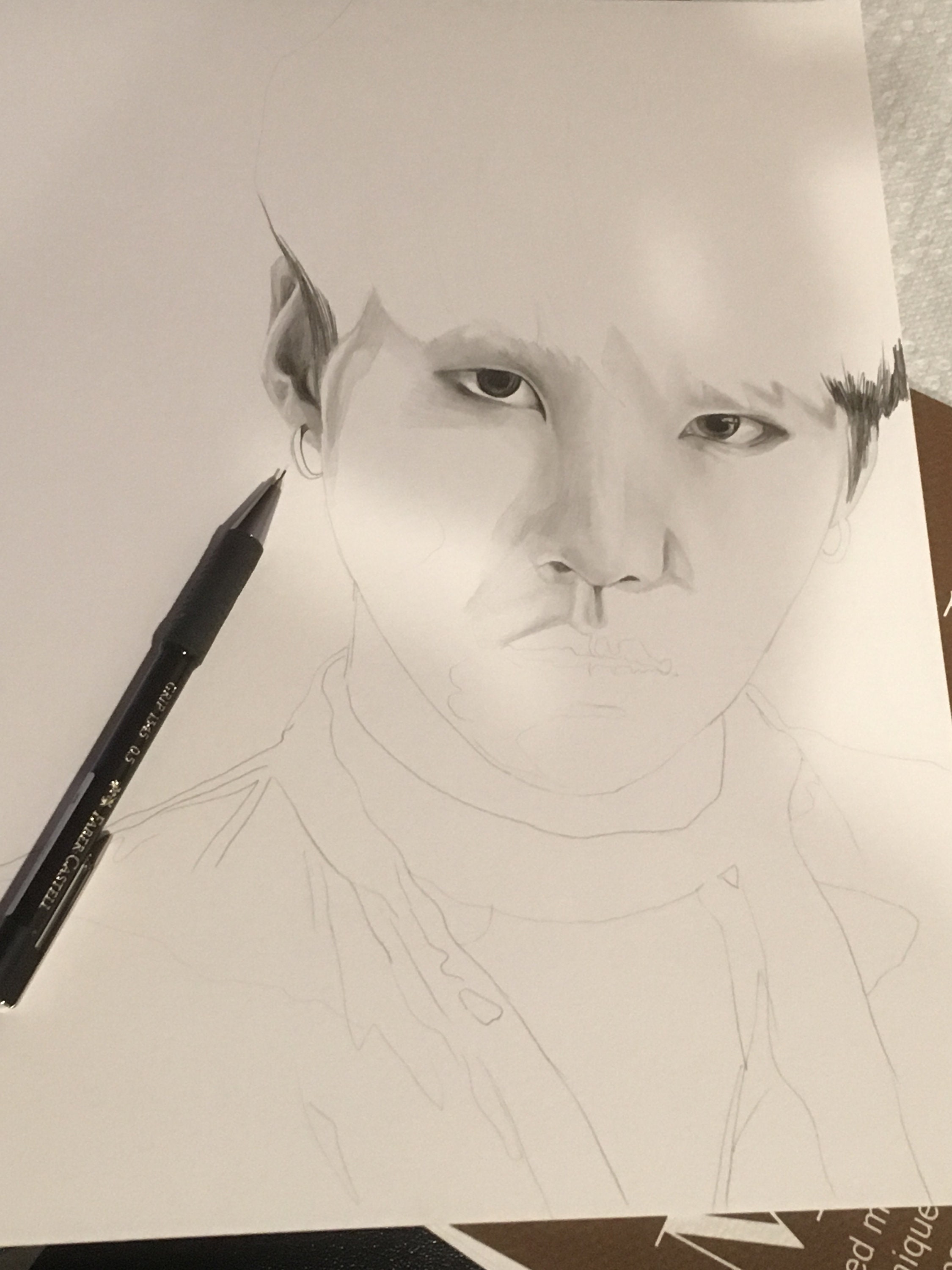 BTS Min Yoon-gi aka Agust D, Suga Digital Copy From Original Drawing ...