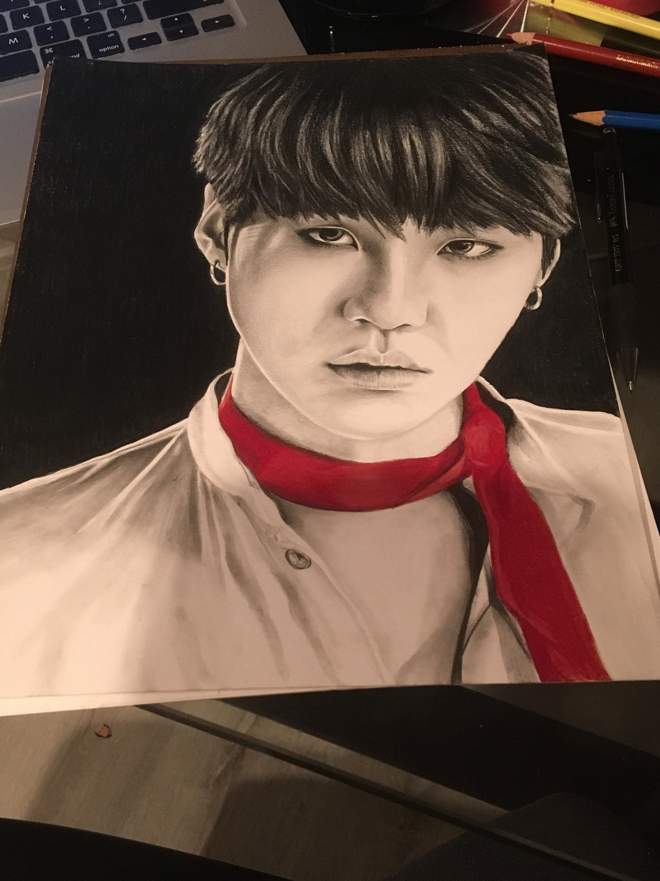 BTS Min Yoon-gi aka Agust D, Suga Digital Copy From Original Drawing ...