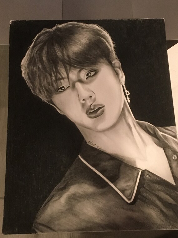 BTS Kim Seok-jin Aka Jin Digital Copy From Original Drawing. | Etsy