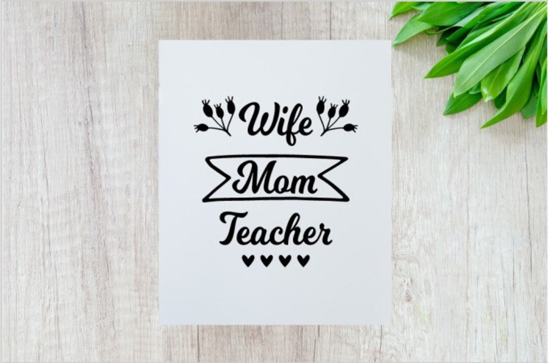 Mom, Wife, Teacher | Back to School Decal | Personalized Viny Decal - Etsy