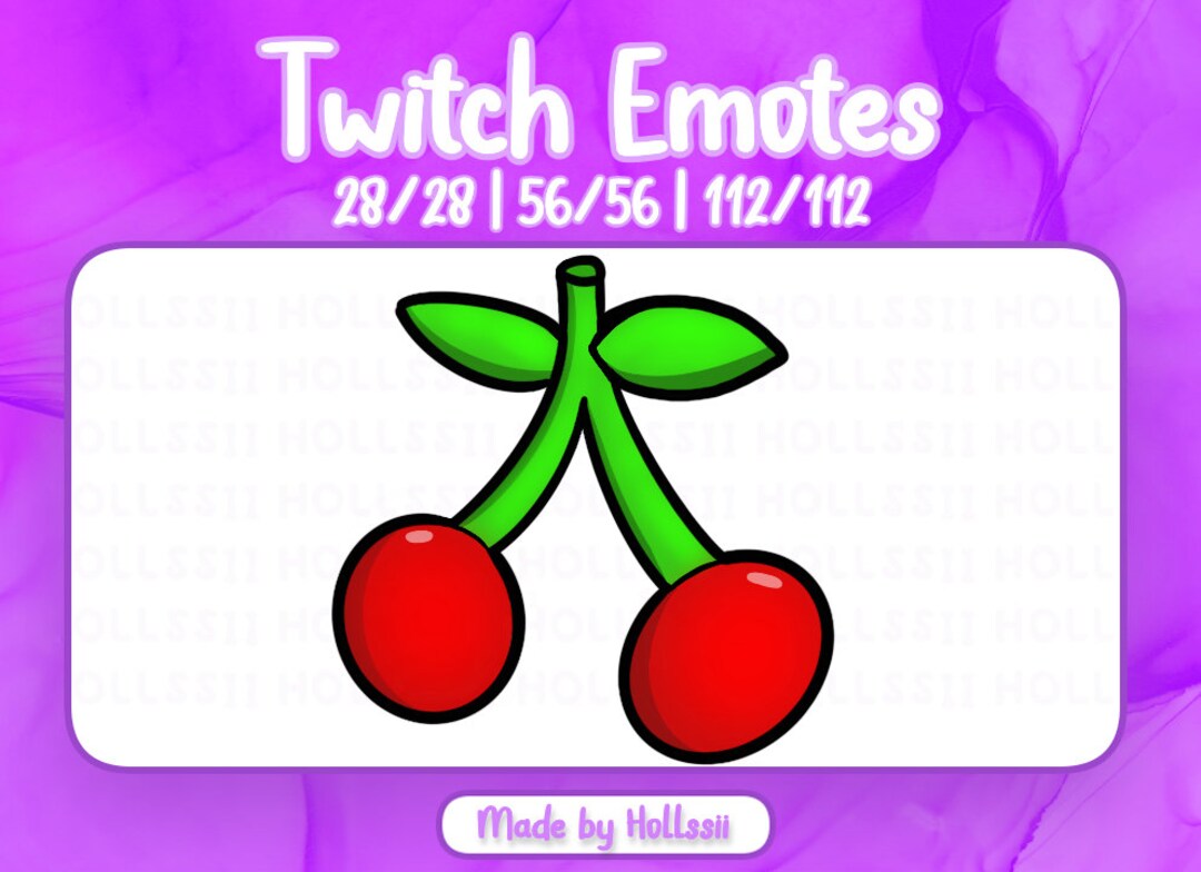 Cute Cherries Emote for Twitch, Discord and More Twitch Emotes, Cherry ...