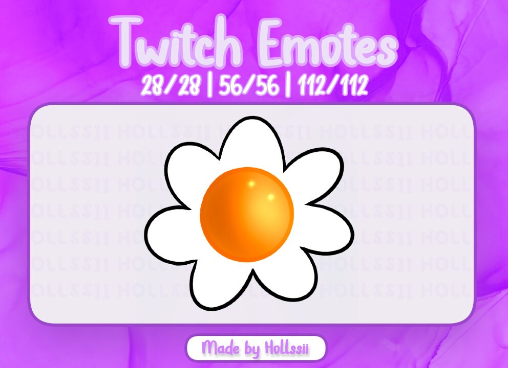 Cute Daisy Flower Emote for Twitch Discord and More Twitch - Etsy UK
