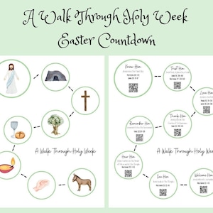 Easter Story Advent Printable Christian Easter Countdown Digital Holy ...