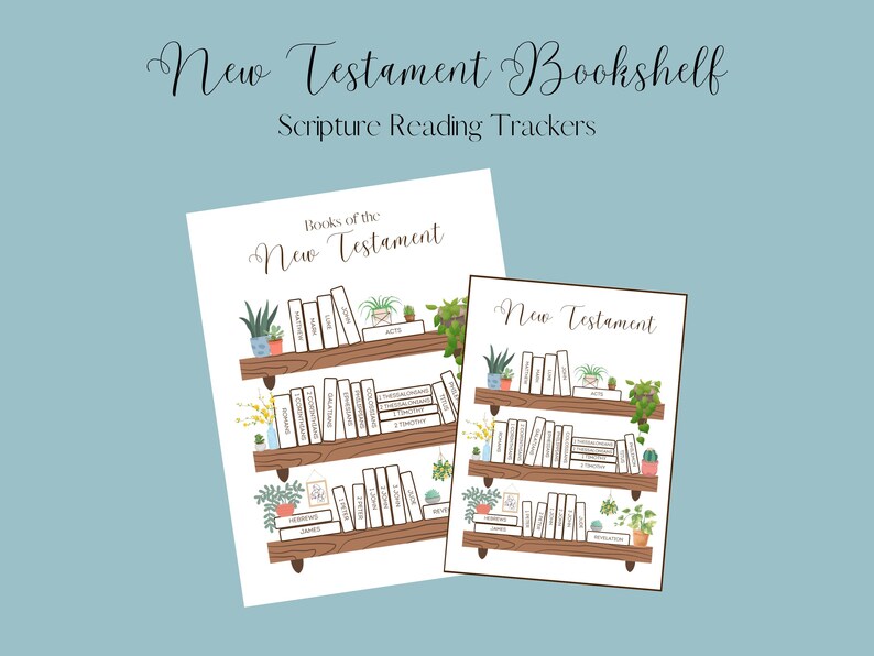 New Testament Bookshelf Reading Tracker - Etsy