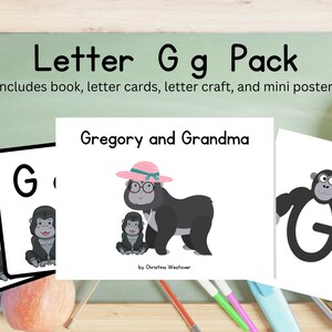Letter of the Week Pack - Letter G | Gregory Gorilla | Letter Books ...
