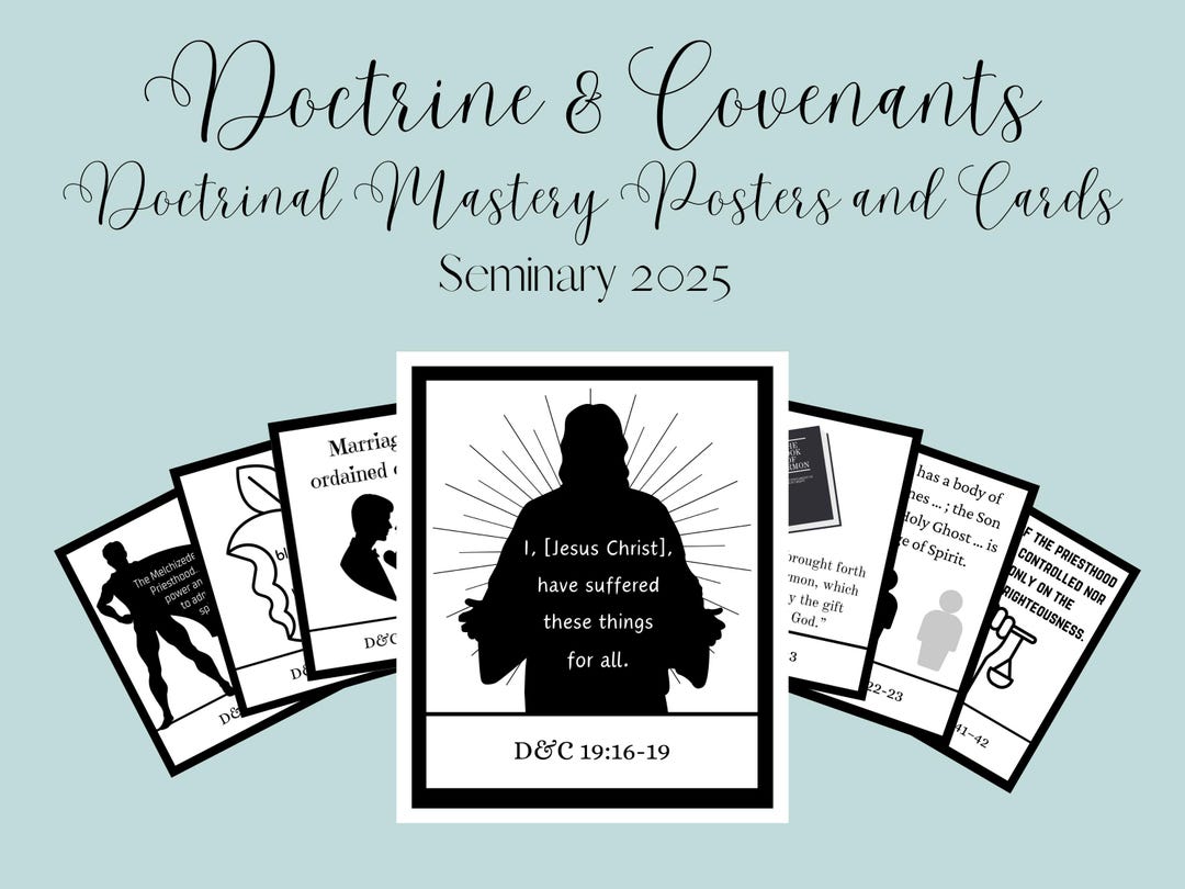 LDS Seminary Doctrine and Covenants Doctrinal Mastery Posters and Cards ...