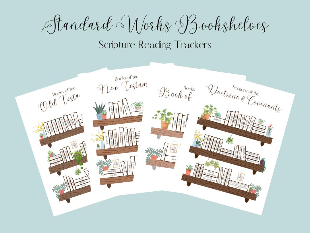 LDS Standard Works Bookshelves Bundle | Old and New Testament, Book of ...
