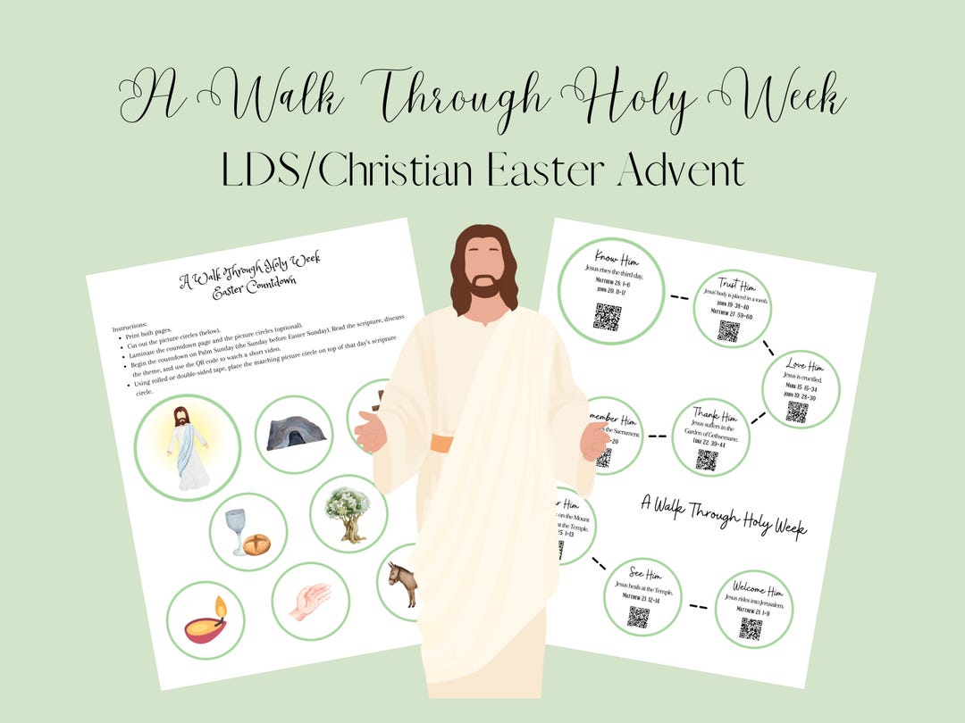 Easter Story Advent | Printable Christian Easter Countdown | Digital ...