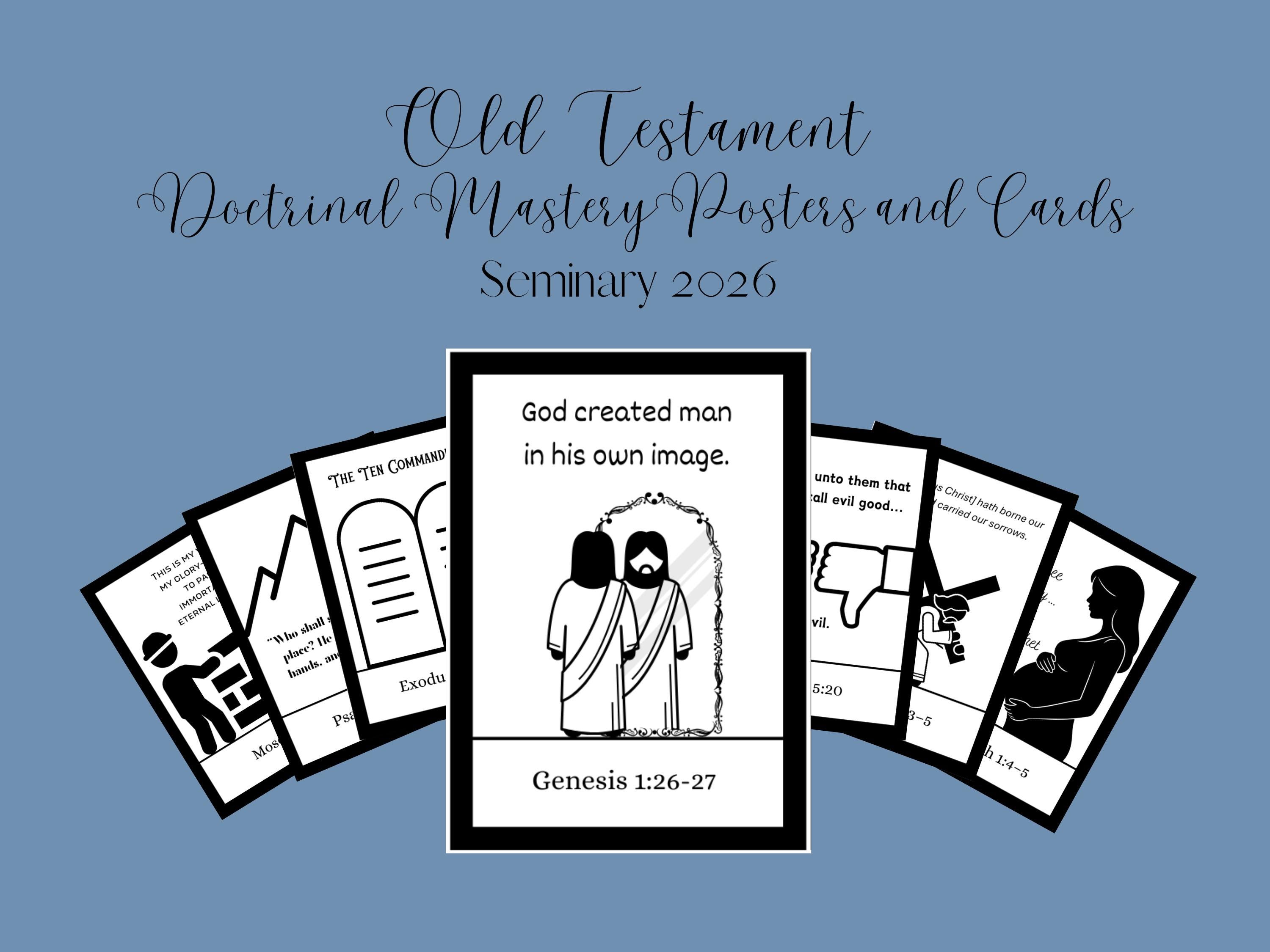 LDS Seminary Old Testament Doctrinal Mastery Posters and Cards | Come ...