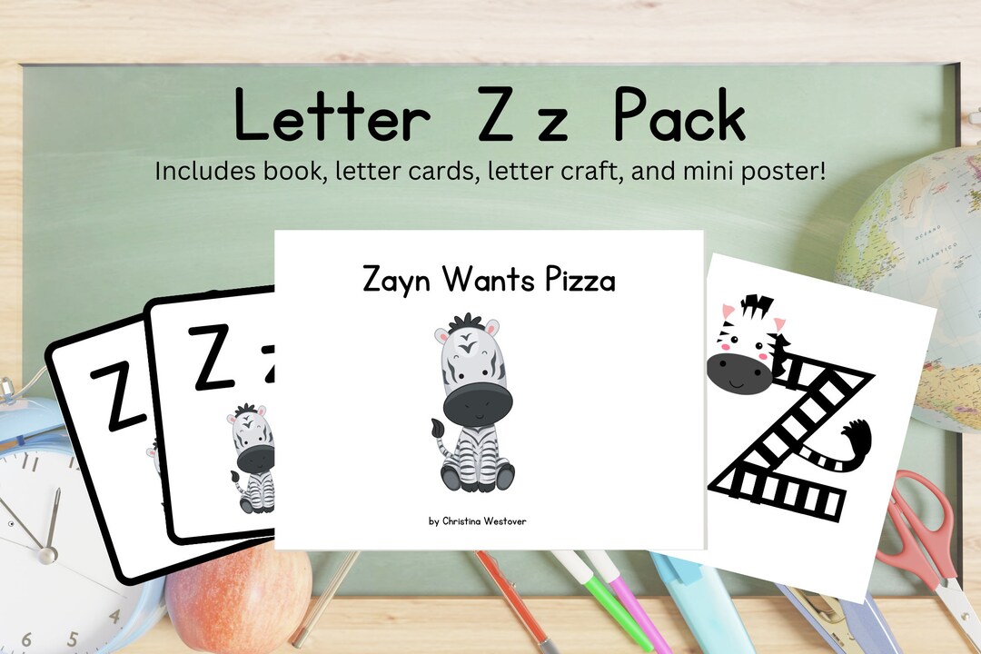 Letter of the Week Pack - Letter Z | Zayn Zebra | Letter Books | ABC ...