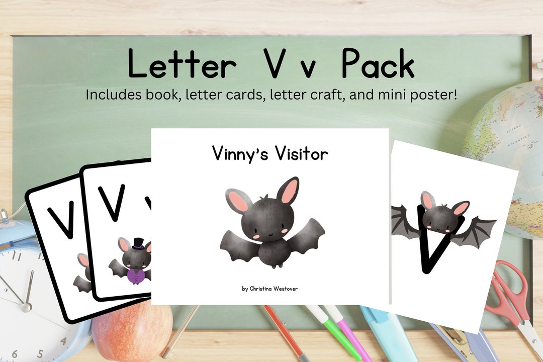 Letter of the Week Pack - Letter V | Vinny Vampire Bat | Letter Books ...