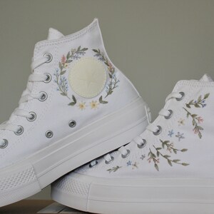 Custom Wedding Platform Converse High Tops - Etsy