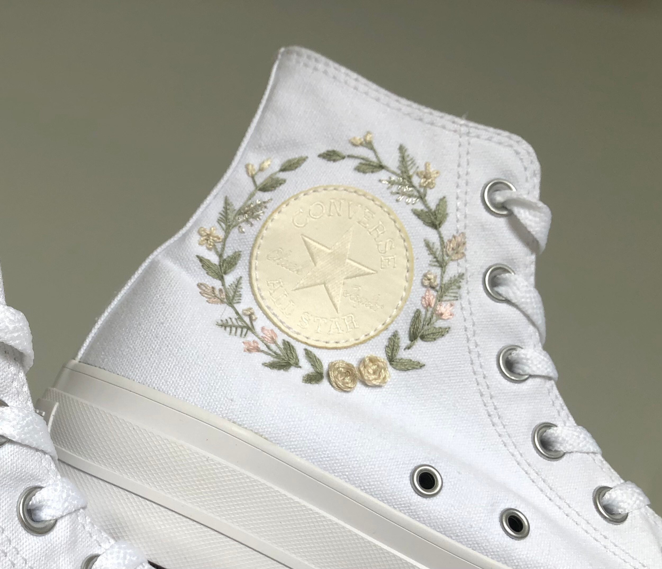 Custom Wedding Platform Converse High Tops - Etsy UK