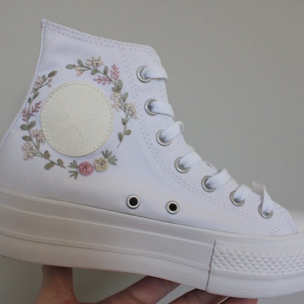 All White High Top Sneakers - Etsy
