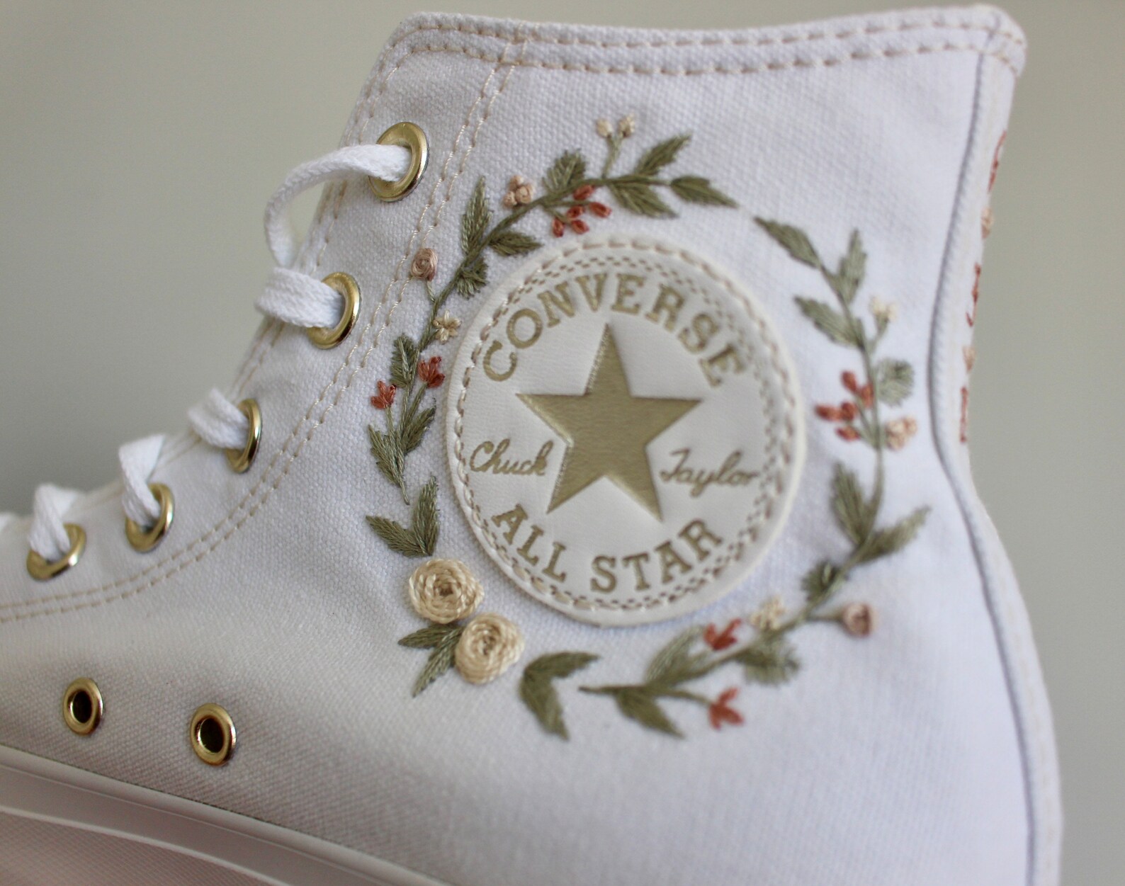 Custom Wedding Platform Converse High Tops - Etsy