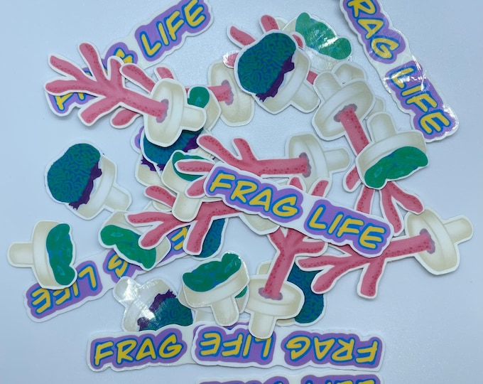 Frag Life Coral Sticker Pack 4 Stickers - Etsy