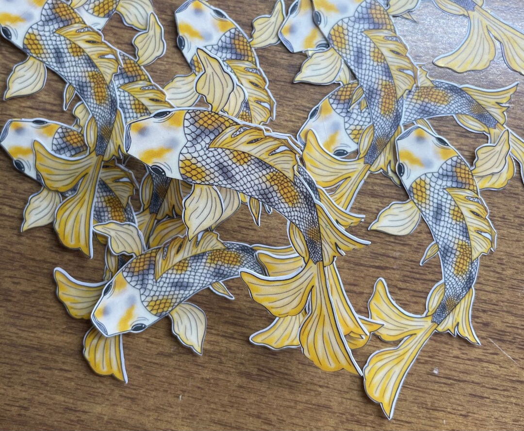 Koi Fish Matte Vinyl Sticker Decal - Etsy