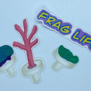 Frag Life Coral Sticker Pack (4 Stickers) - Etsy