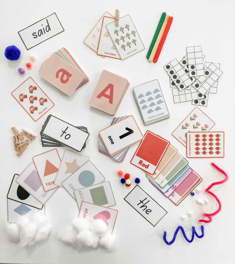 PRESCHOOL WORKBOOK + FLASHCARDS - Etsy