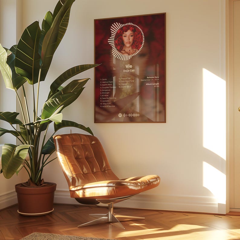 Doja Cat “vie” Album Poster, Rap Music Wall Art, Tracklist Poster ...