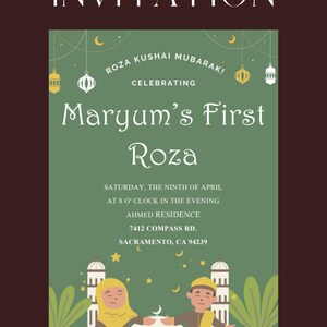 Roza Kushai Invitation, Roza Kushai Card, Roza Khushai Card, First ...