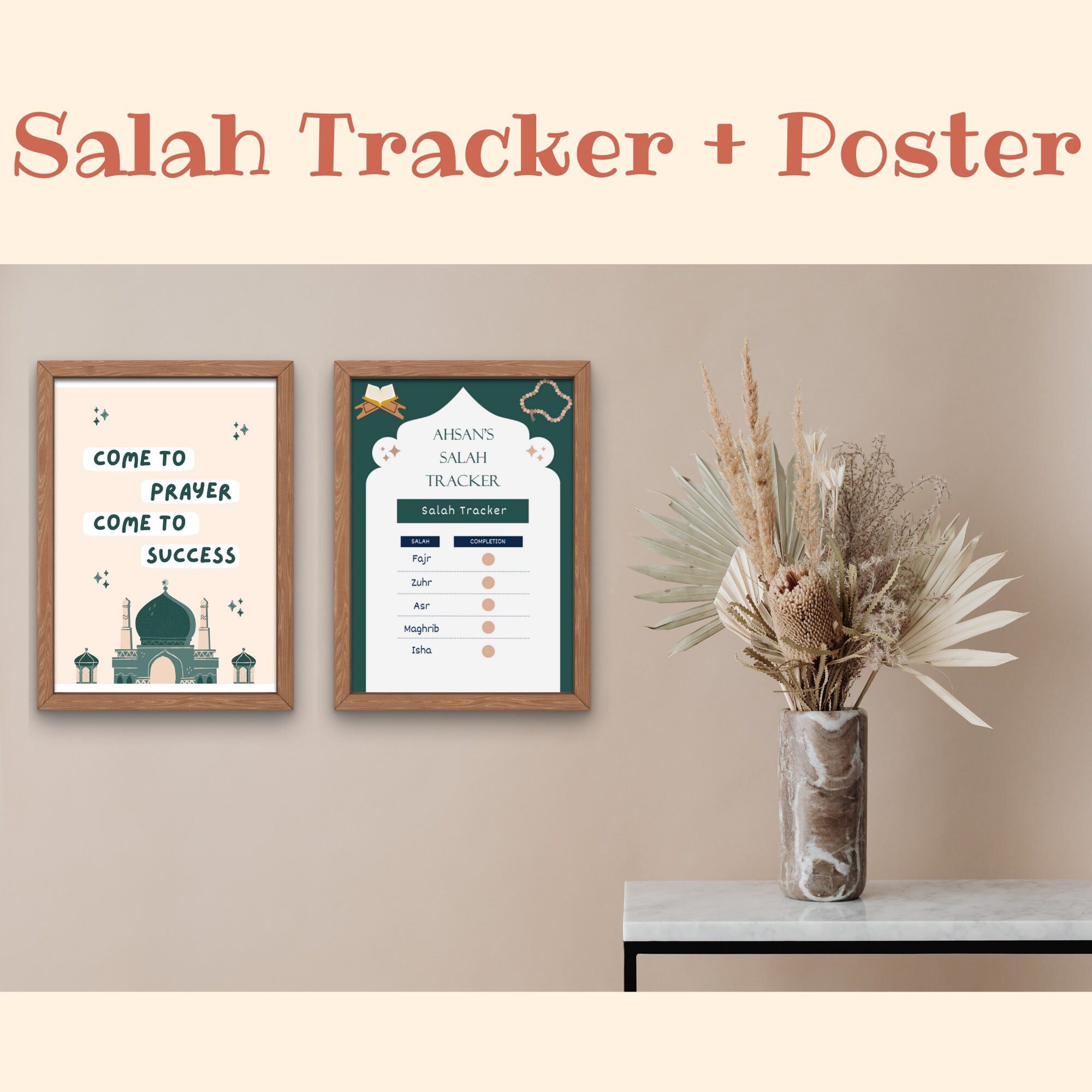 Kid's Salah Tracker, Salah Tracker, Salah, Islamic Poster, Islamic ...