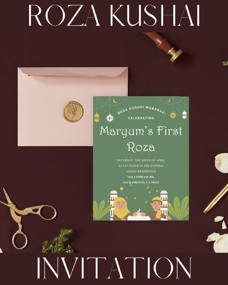 Roza Kushai Invitation, Roza Kushai Card, Roza Khushai Card, First ...