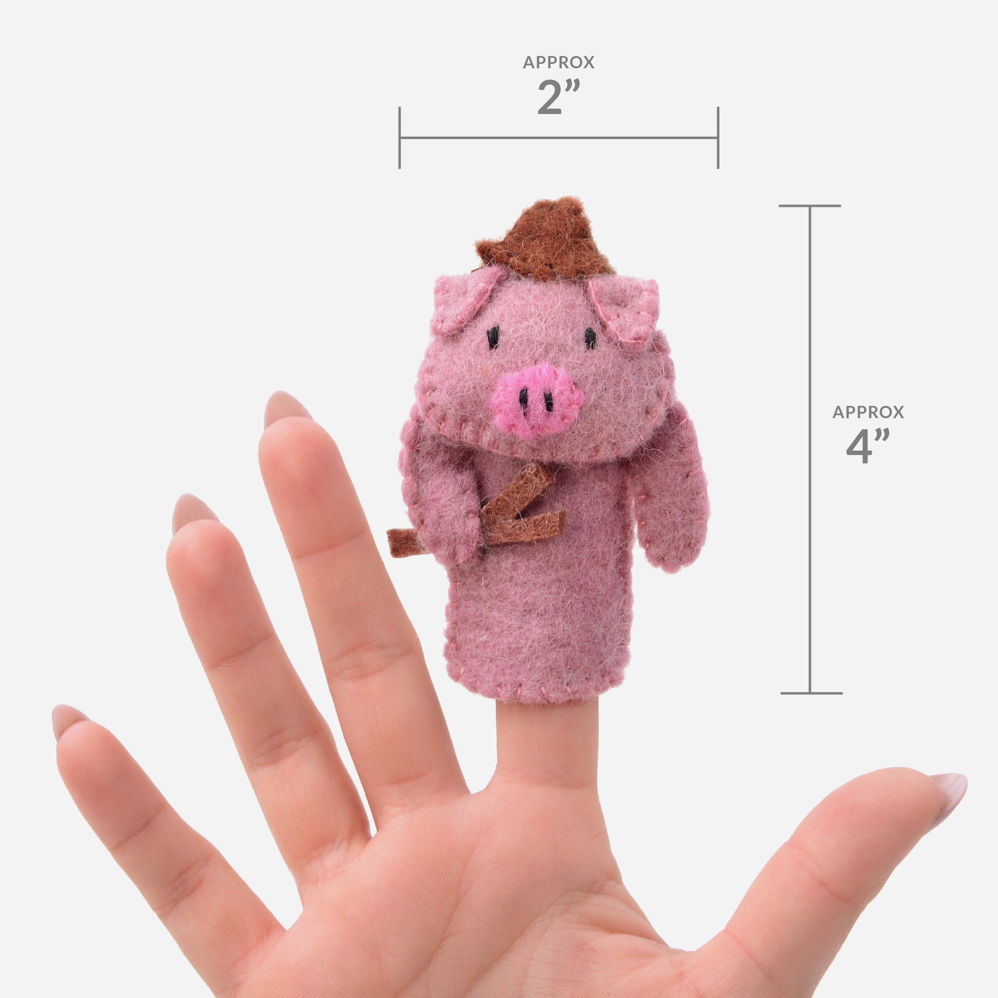 Three Little Pigs Finger Puppets: Montessori Felt Story Time Toys - Etsy
