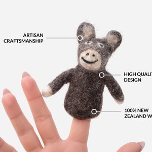 Set of 4 Farm Animal Finger Puppets | Pretend Play Montessori and ...