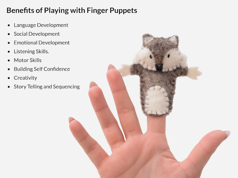 Three Little Pigs Finger Puppets: Montessori Felt Story Time Toys - Etsy