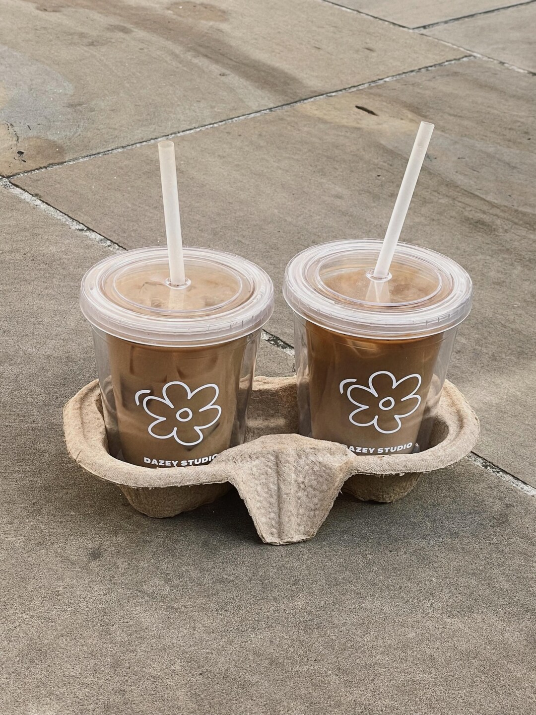 DAZEY STUDIO CUP | 12oz Double Walled Iced Coffee Tumbler, Cold Cup ...