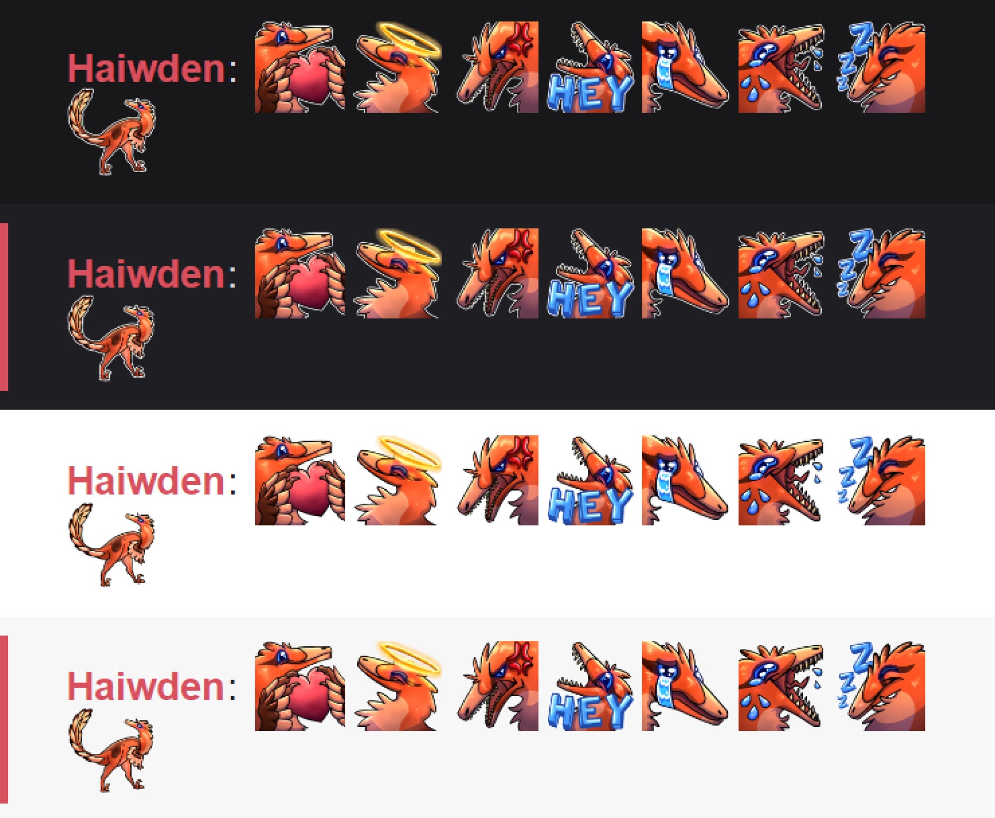 Raptor Emotes for Twitch, Discord, Youtube - Cute, Dinosaurs, Animals ...