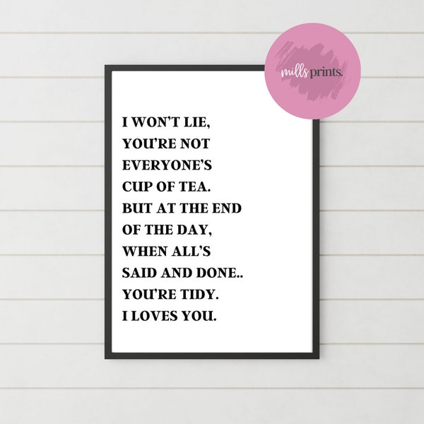 Nessa Tidy Quote - Etsy