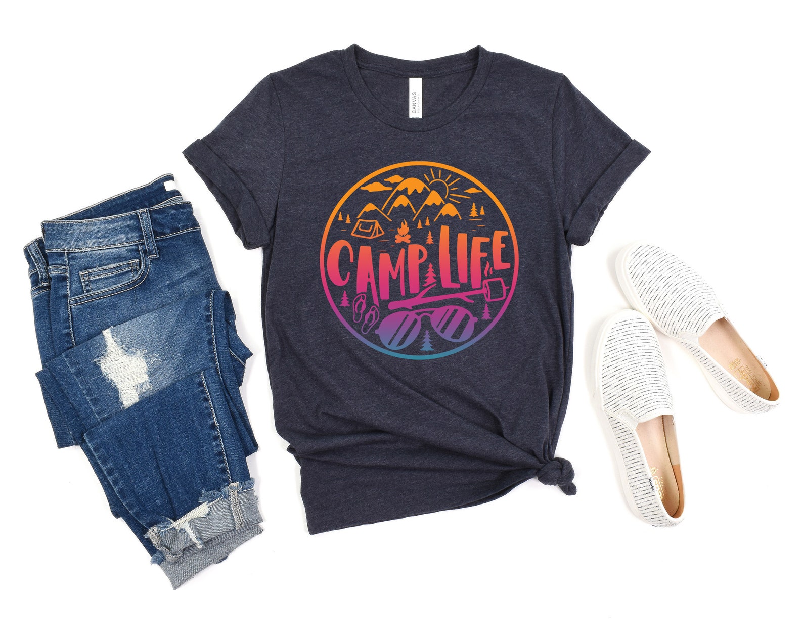 Camp Life Shirt - Family Camping T-shirt - Gift for Camper - Summer ...