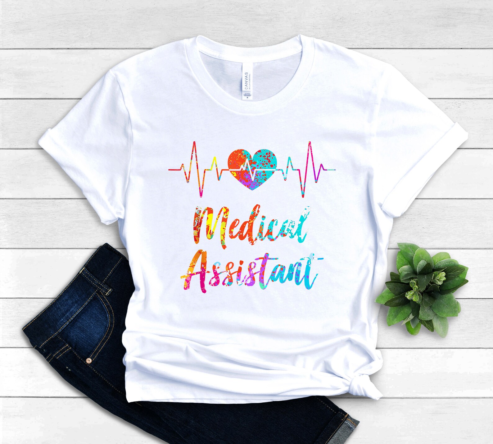 Medical Assistant Shirt - Nurse Heart Clothing - Doctor Assistant Tee ...