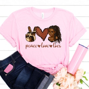 Peace Love Locs Shirt - Locs Women Apparel - Nature Black Hair Outfit ...