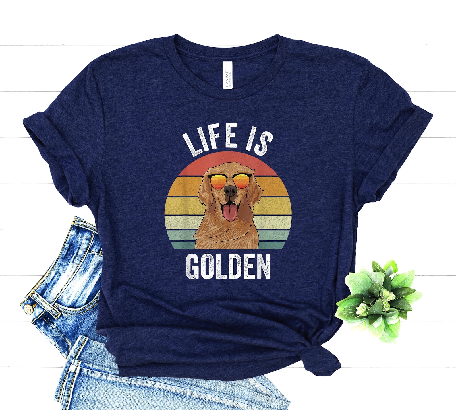 Life is Golden Shirt - Golden Retriever Outfit - Animal Lover Clothing ...