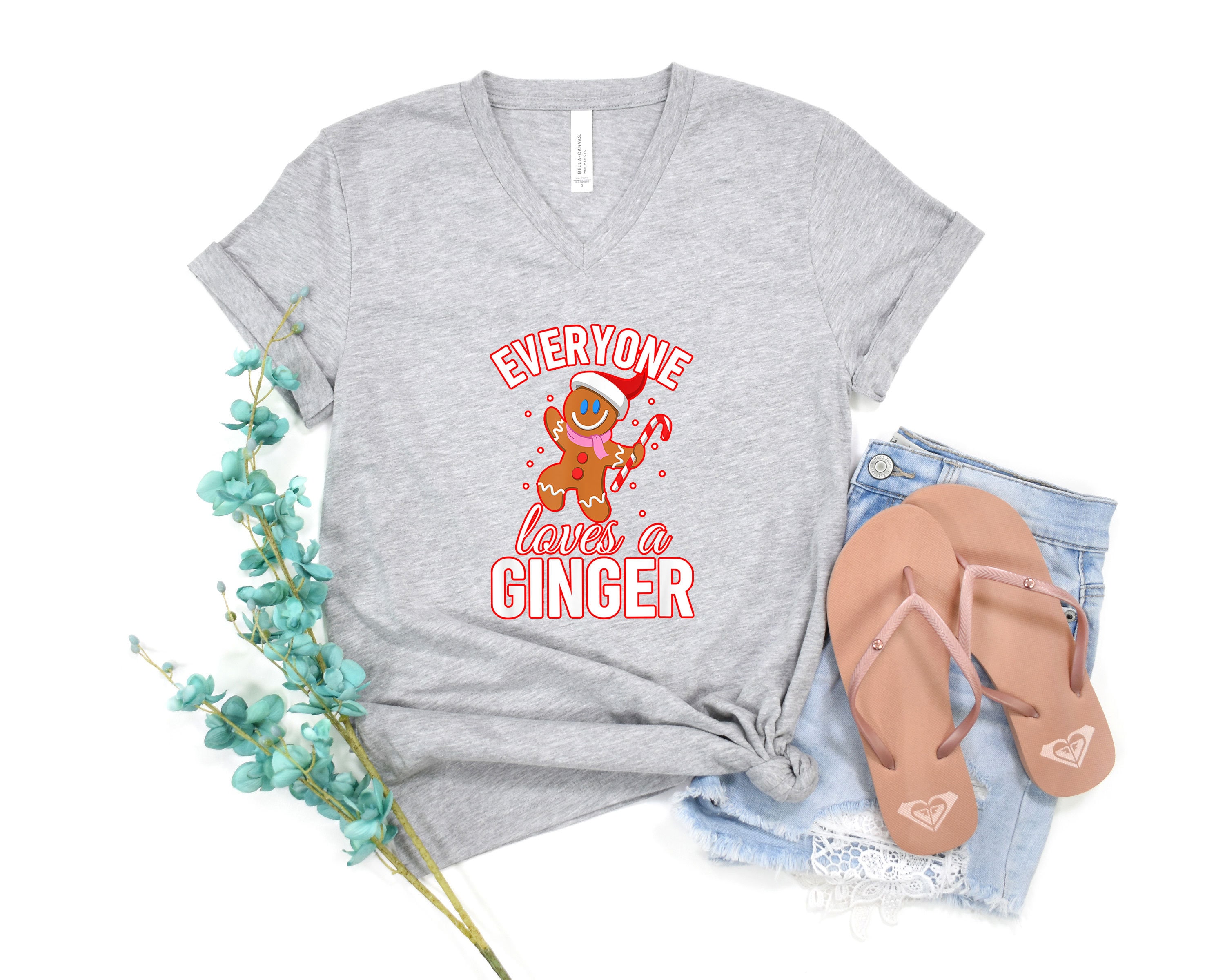 Everyone Loves A Ginger Shirt - Christmas Gingerbread T-shirt - Xmas ...