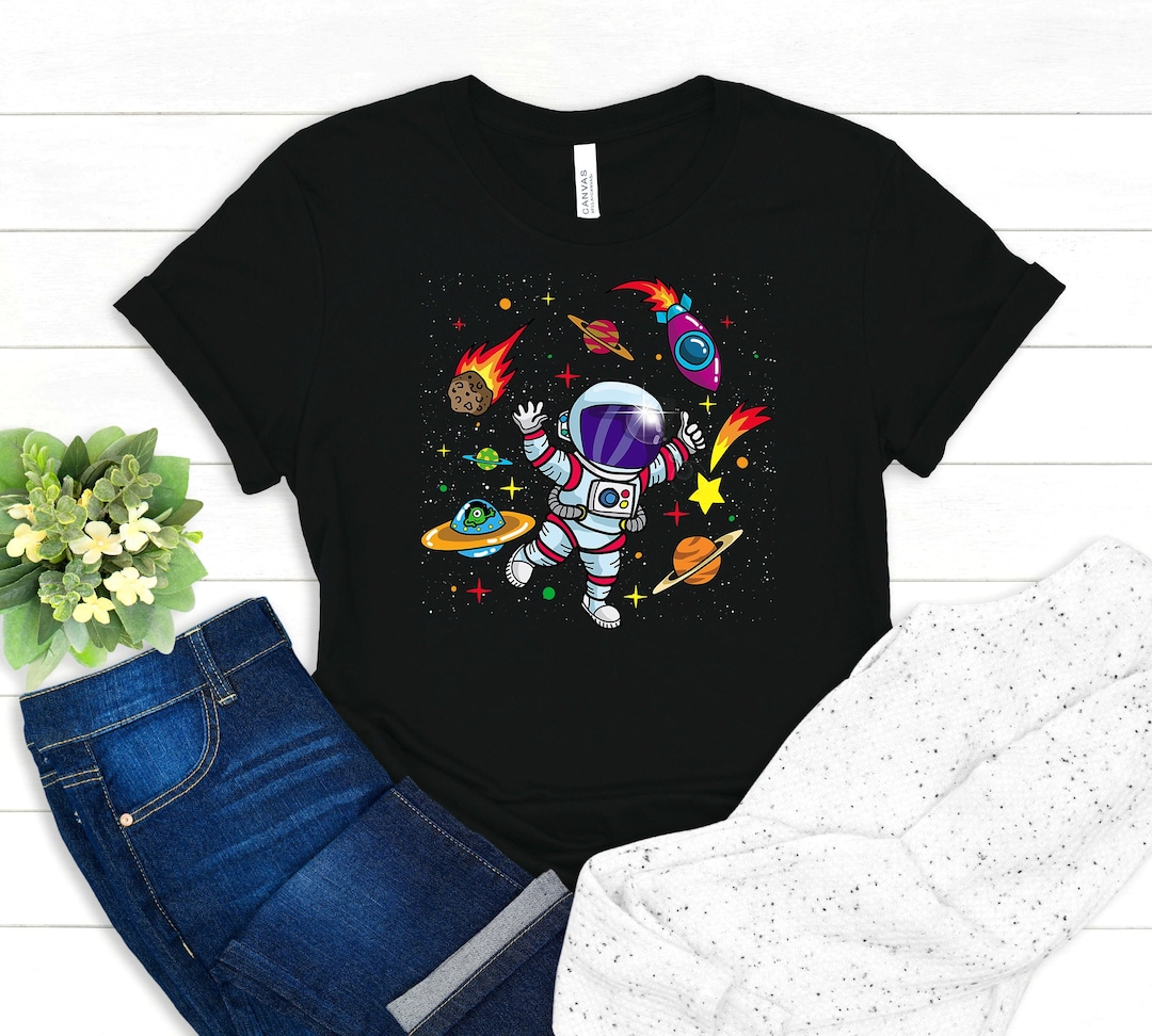 Funny Astronaut Shirt - Outer Space Clothing - Space Curious T-shirt ...