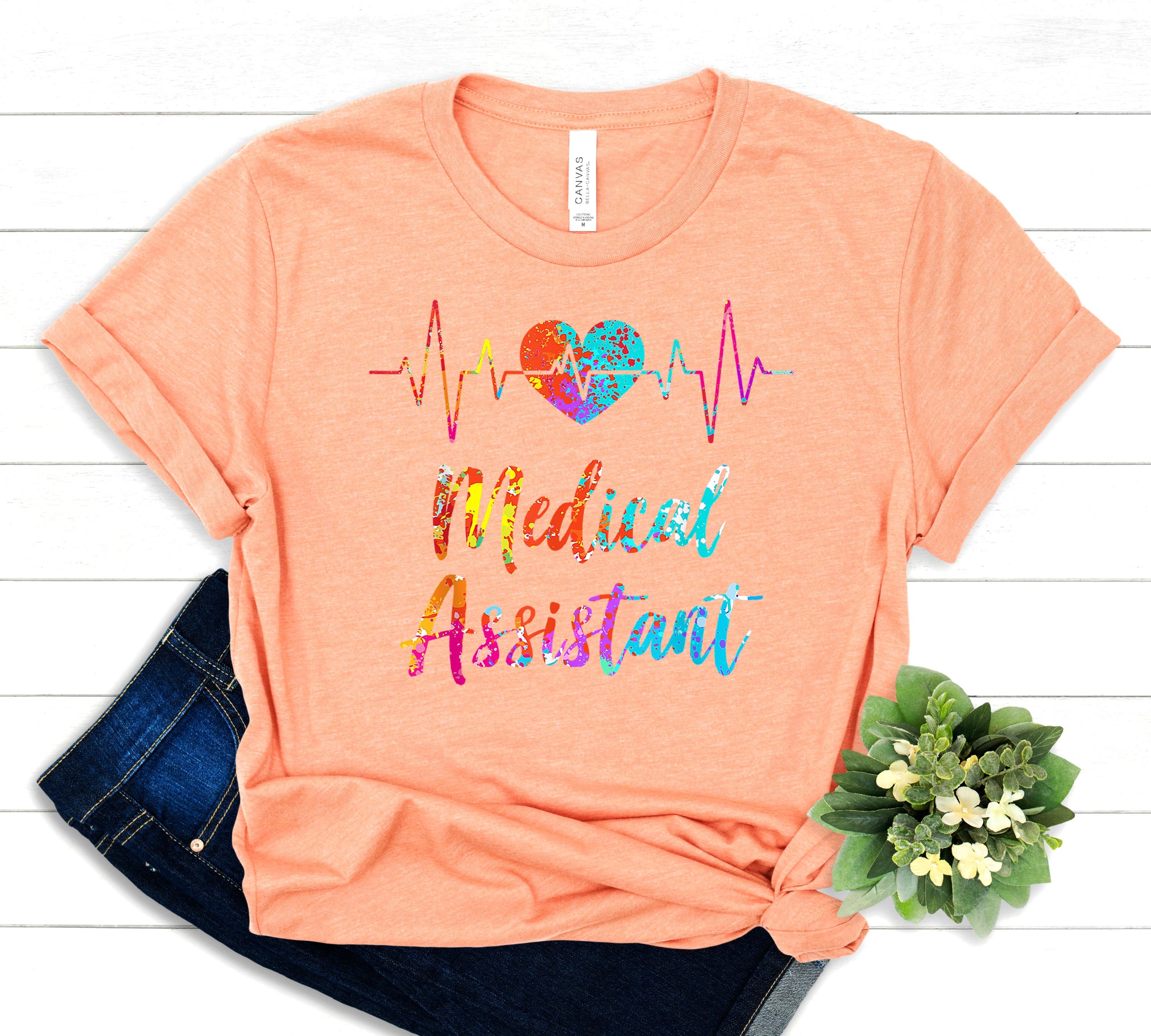Medical Assistant Shirt - Nurse Heart Clothing - Doctor Assistant Tee ...