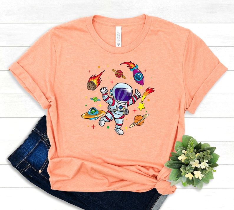 Funny Astronaut Shirt Outer Space Clothing Space Curious | Etsy